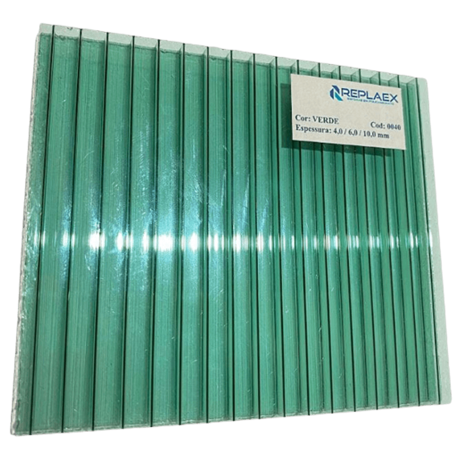 Policarbonato Alveolar 6mm 6000x1050mm - Verde | Gravia - Gravia