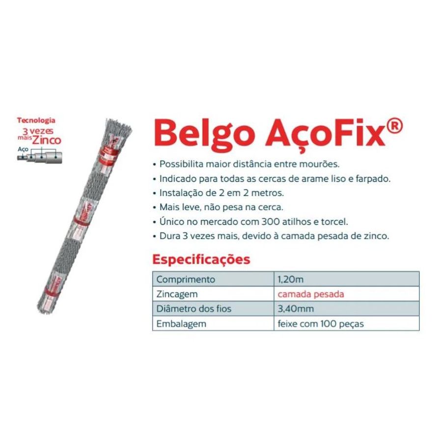 Distanciador Açofix Motto com Atilho - 3,40mm c/100 | Gravia - Gravia